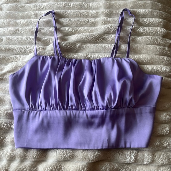 Tops | Purple Crop Top | Poshmark